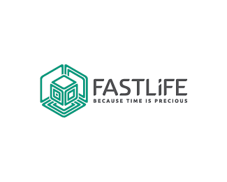 FASTLIFE 3D立体 三维 立方体 时间 空间 绿色 六边形 商标设计 图标 图形 标志 logo 国外 外国 国内 品牌 设计 创意 欣赏