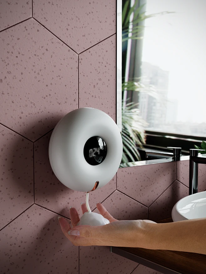 3d render blender cycles Hand Sanitizer product render soap dispenser-花瓣网