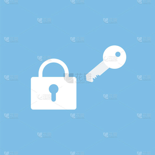 锁和钥匙的图标.