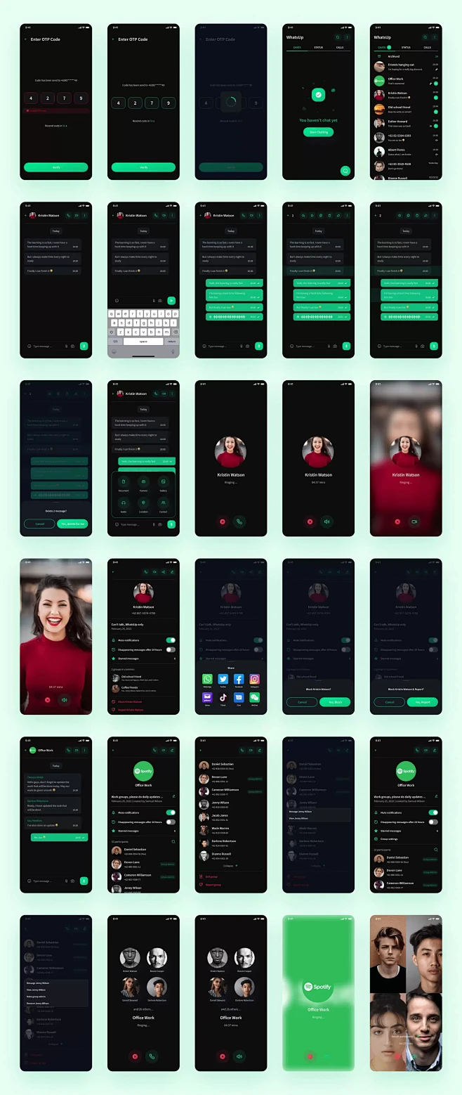 社交聊天应用程序App界面素材下载 - UIED用户体验学习平台-花瓣网