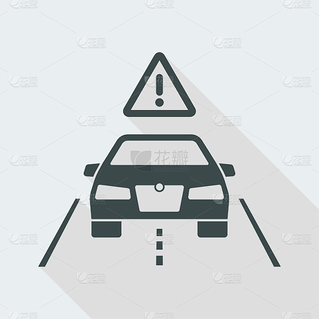 Driving car alert icon