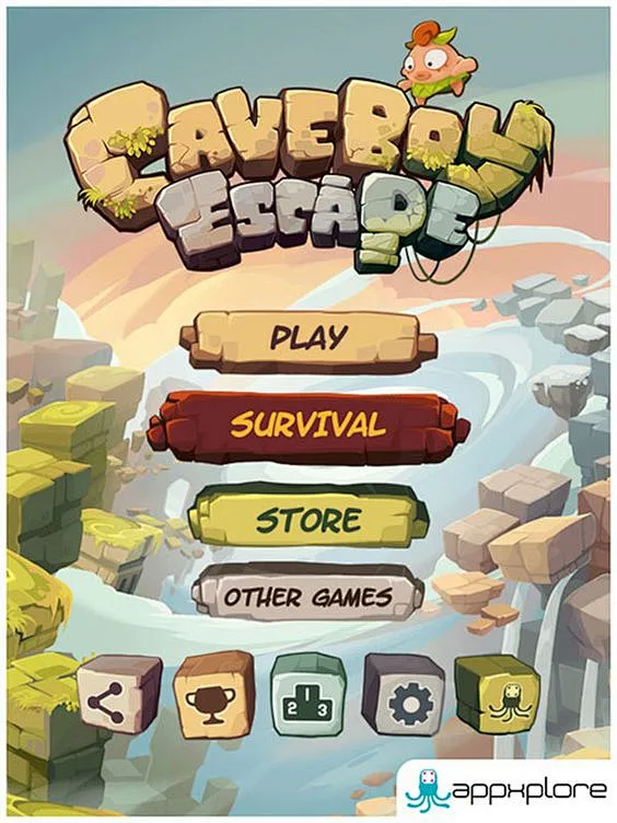 Caveboy Escape-花瓣网