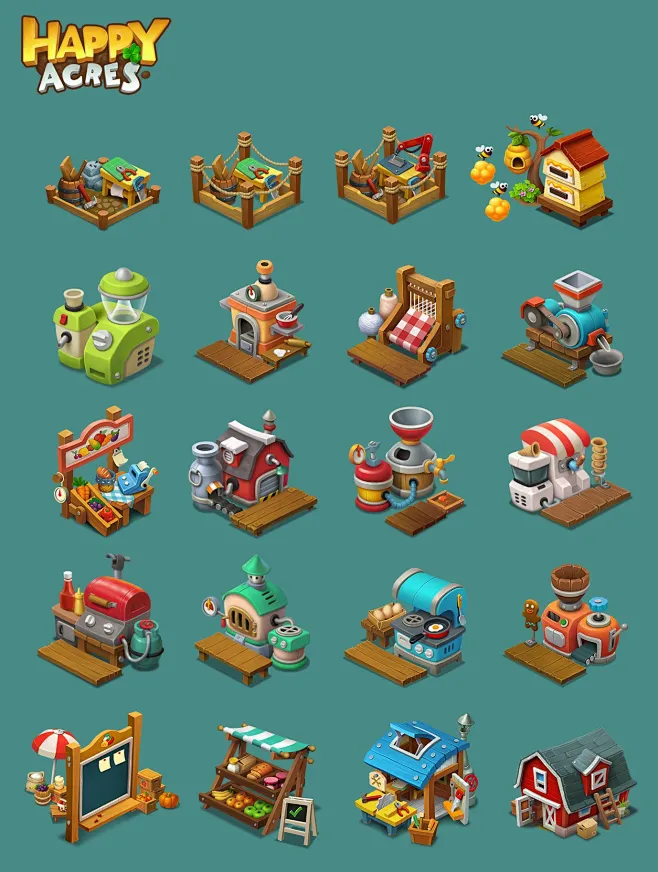 ArtStation - Art of Happy Acres, Donny Liang Isometric Sketch ...