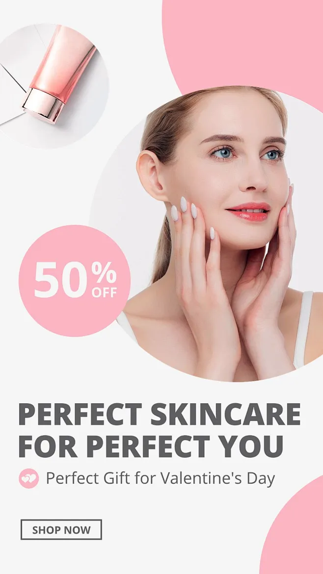 Pink Color Block Brazil Valentine's Day Dia dos namorados Skincare ...