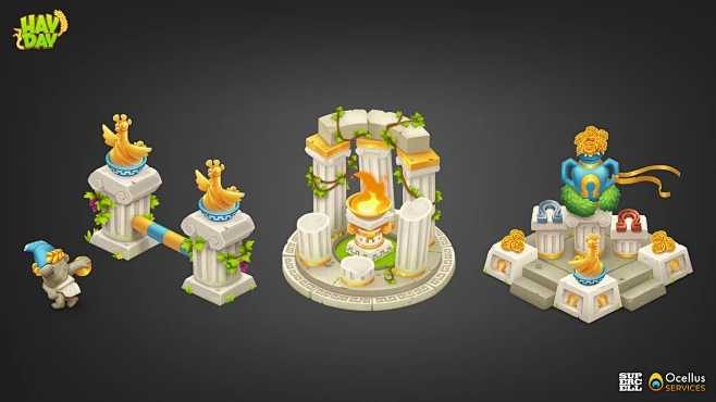 Hay Day - Olympic Props Set, Ocellus - SERVICES : Supercell art team ...