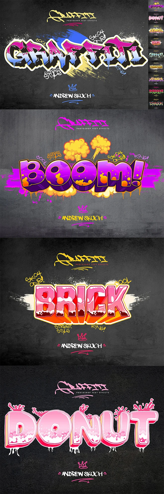 10款涂鸦字体设计文本效果字体特效PSD模板v2 Graffiti Text Effects – 10 PSD – vol 2【PSD,ASL,PDF】_字体样式_乐分享素材网_psd素材 ...