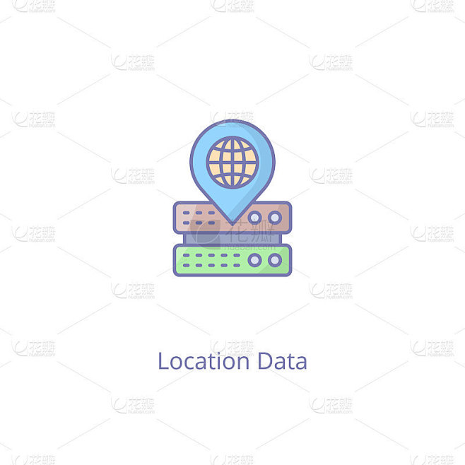Location Data icon in vector. Logotype