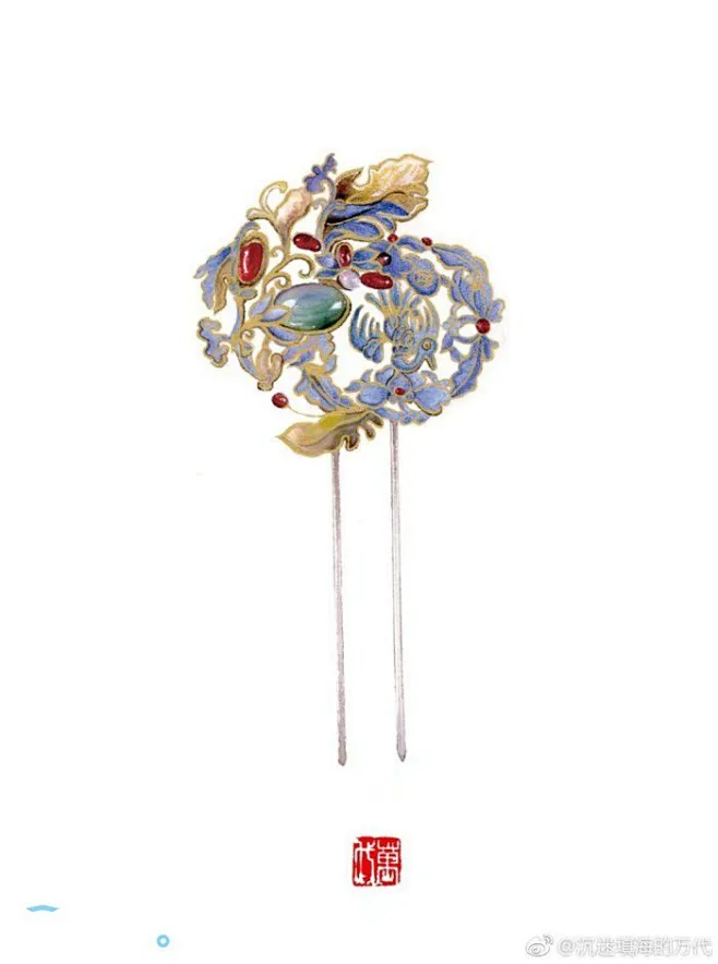 【古风饰品】插画素材品味古典韵味之美400p-东方神韵-微元素 - Element3ds.com!-花瓣网