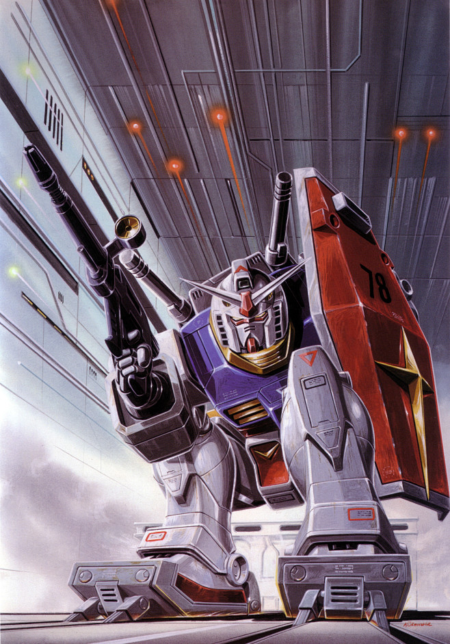 94431 gundam mecha mobile_suit_gundam okawara_kunio rx-78-2_gundam