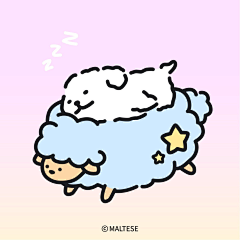 线条小狗-韩国画师moonlab_studio创作：马尔济斯小狗-花瓣网|陪你做生活的设计师 | 线条小狗表情. - 小红书