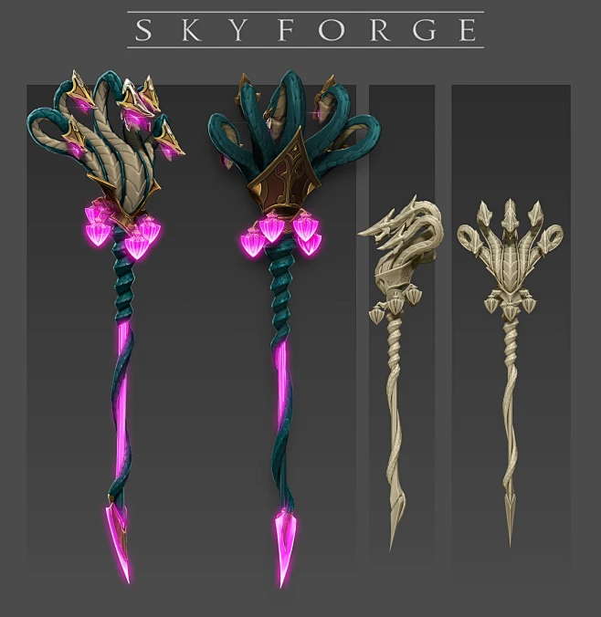 Crystal Weapon snake, Dmitry Cherevatenko : For project SkyForge-花瓣网