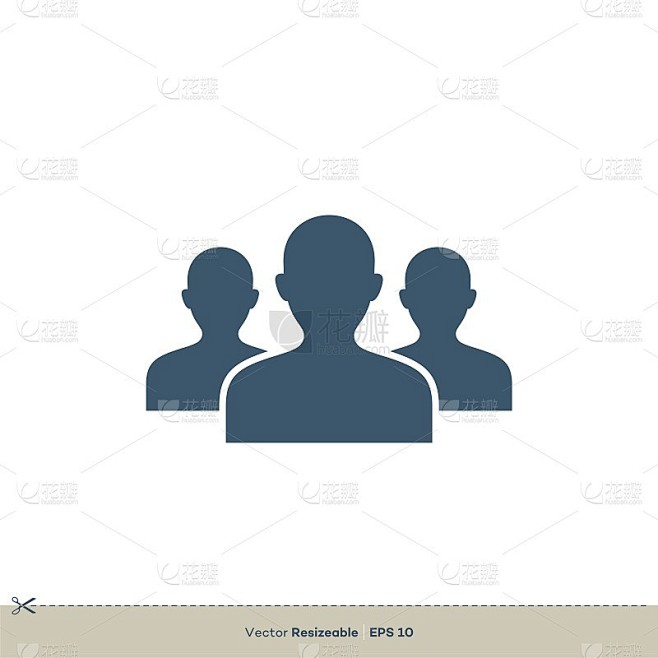 Profile Team Human Figure Teamwork Vector Icon Log
