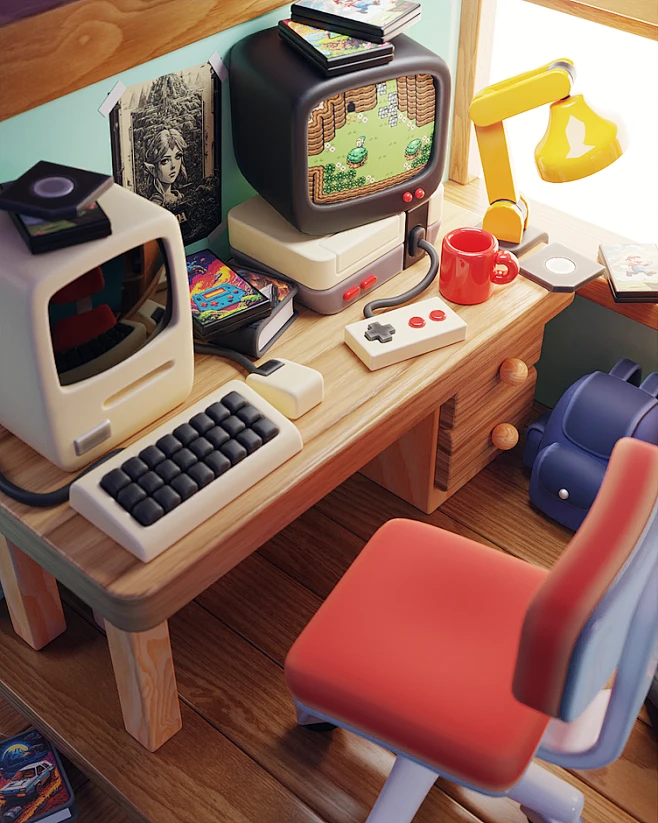 8-Bit Room by Roman Klčo on Dribbble图片_可爱图片素材-花瓣网
