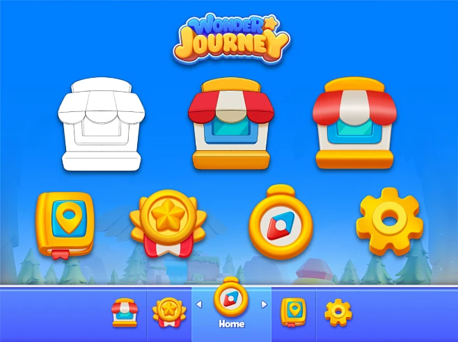 Icons i made for Wonder Journey mobile game.-花瓣网