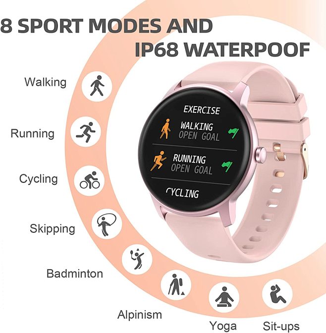 Amazon.com: RIVERSONG Smart Watch for Women, Smartwatch Compatible with ...