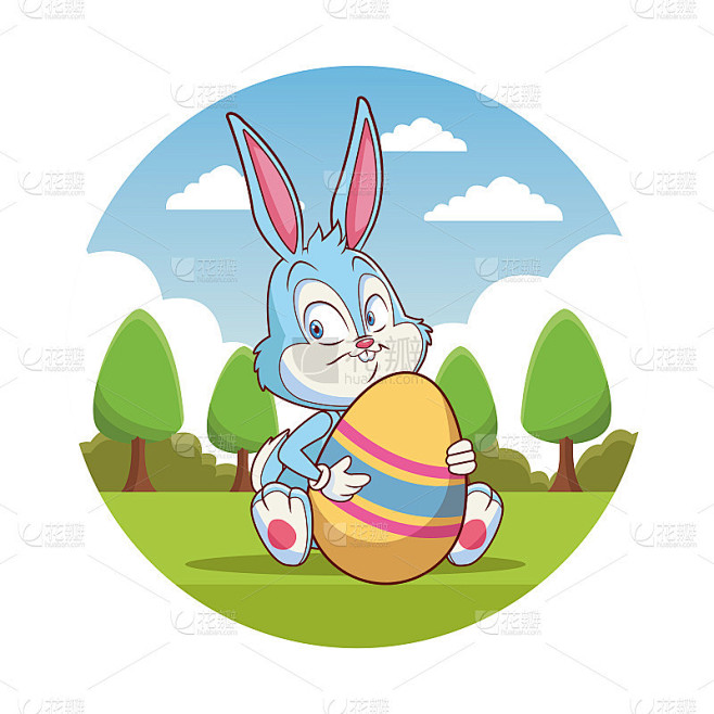 happy easter cartoon