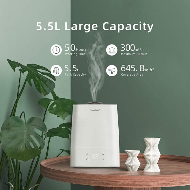 Amazon.com: Aroma Room Humidifiers for Large Room, 5.5L Cool Mist ...