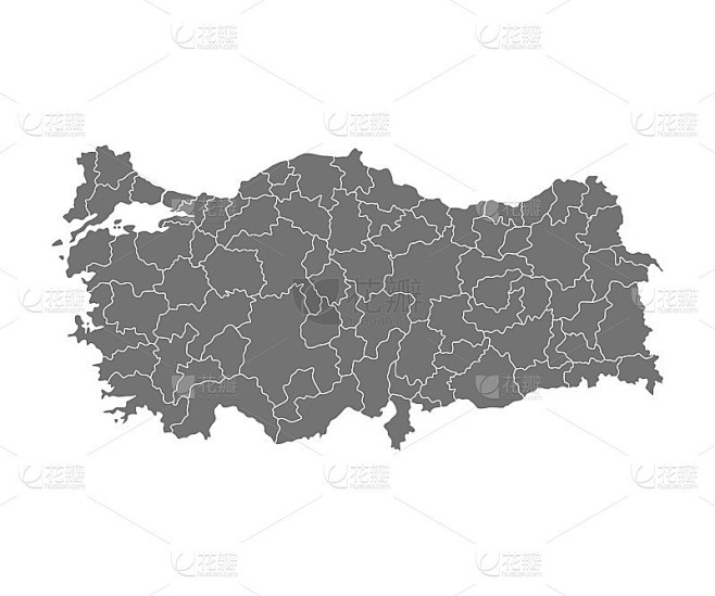 土耳其行政矢量地图