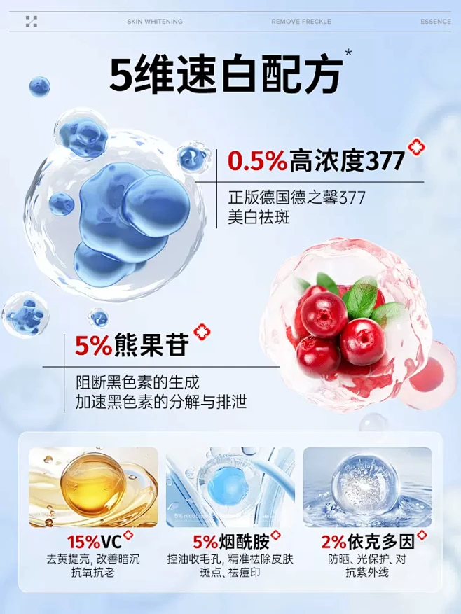 377美白精华液烟酰胺淡斑熊果苷VC提亮去黄改善暗沉肤色面部精华-tmall.com天猫图片_分子图片素材-花瓣网