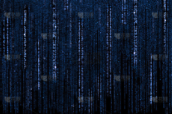 计算机蓝色二进制代码背景