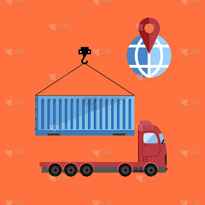 集装箱卡车图标