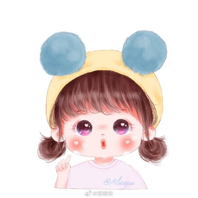 #插画艺术# 投稿：@尹小悦Alisayue ｜ 萌宝头像 #遇见艺术# -花瓣网