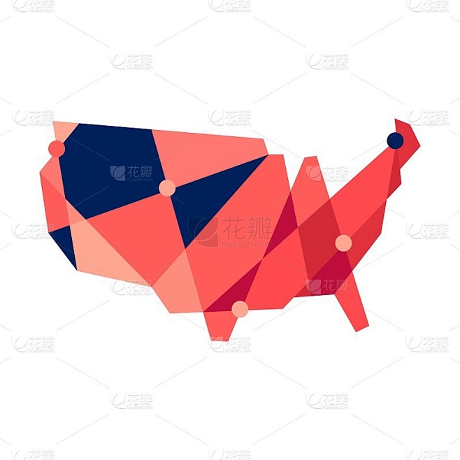 美国技术连接矢量图标插图