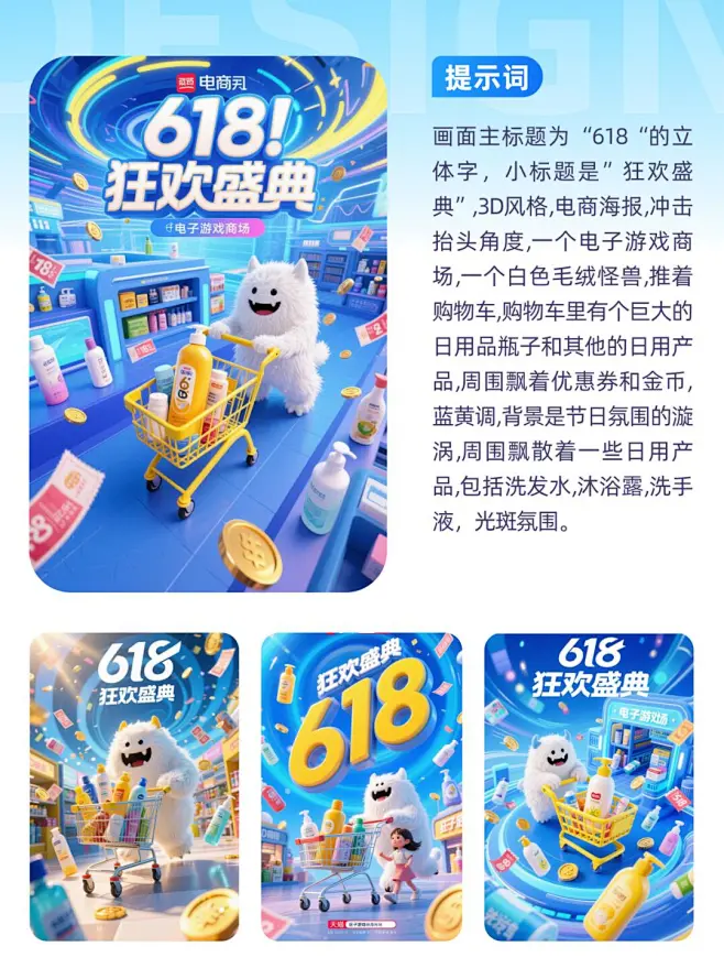 即梦AI生成618海报来袭，案例实测效果惊艳 - 小红书-花瓣网