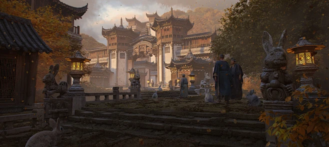 Rabbit Temple-花瓣网