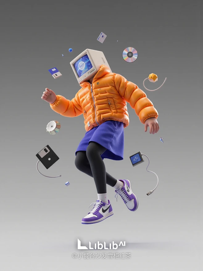 青也 | 3D运营海报/IP/电商-LoRA-青也-LiblibAI-花瓣网