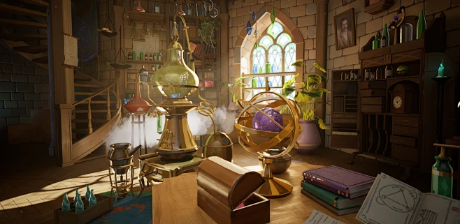 Alchemist‘s room - Game Environment Modeling-花瓣网