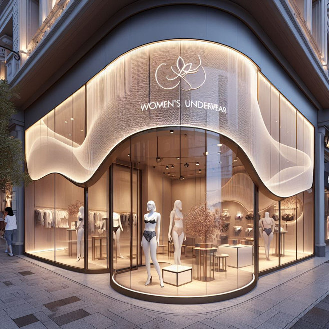 Outdoor model store shop Fashion design