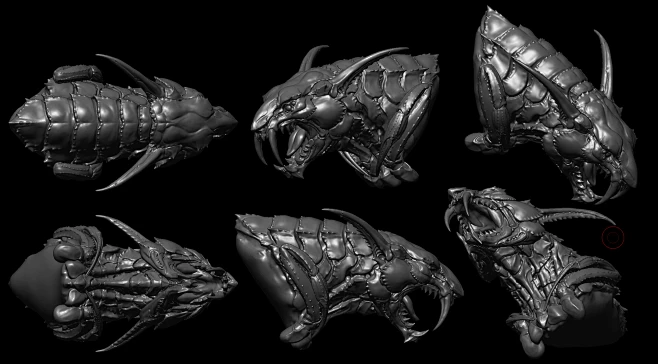 毒牙蝎虎渲染完成品 vipertooth 渲染-花瓣网