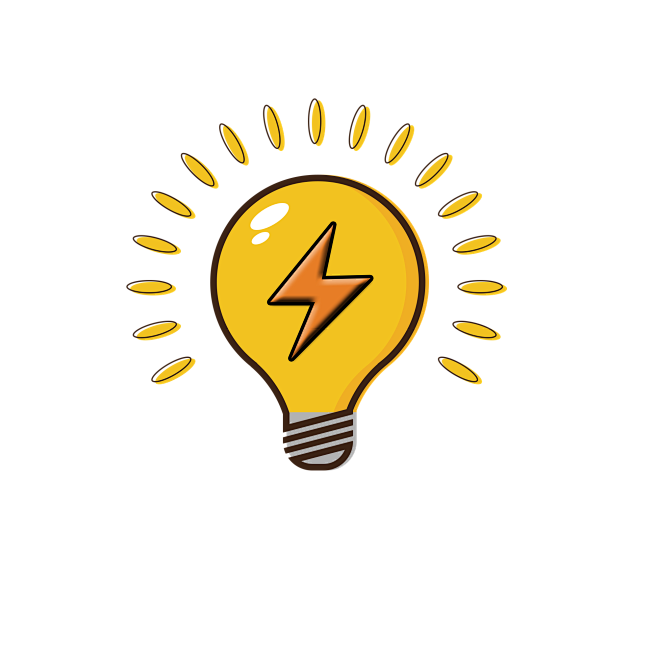 原创灯泡知识图标素材设计