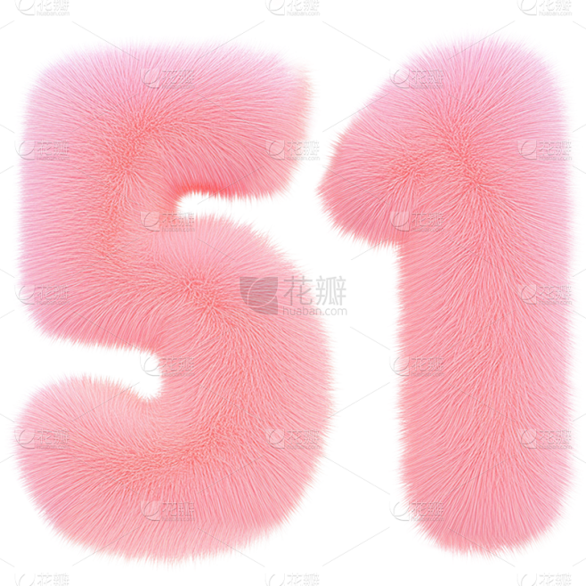 五一劳动节通用51毛绒数字元素素材素材-花瓣网
