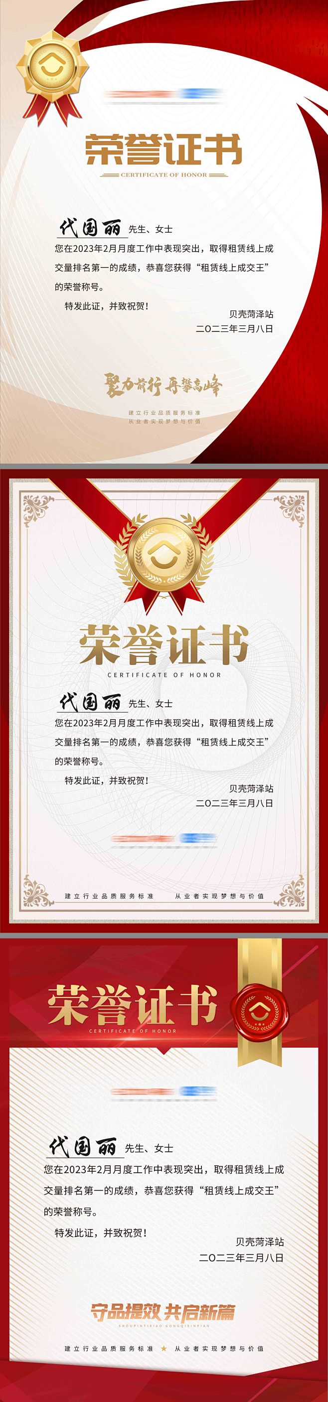 荣誉证书设计师荣誉证书-素材库-sucai1.cn