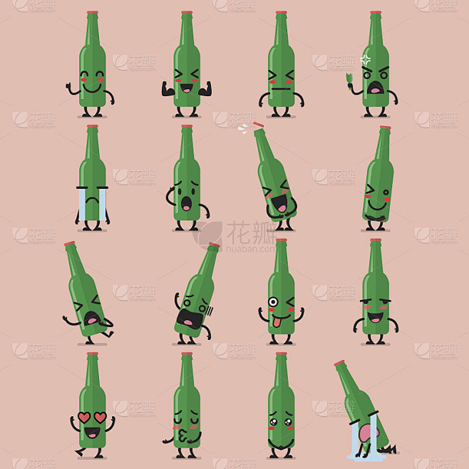 啤酒瓶字符表情包
