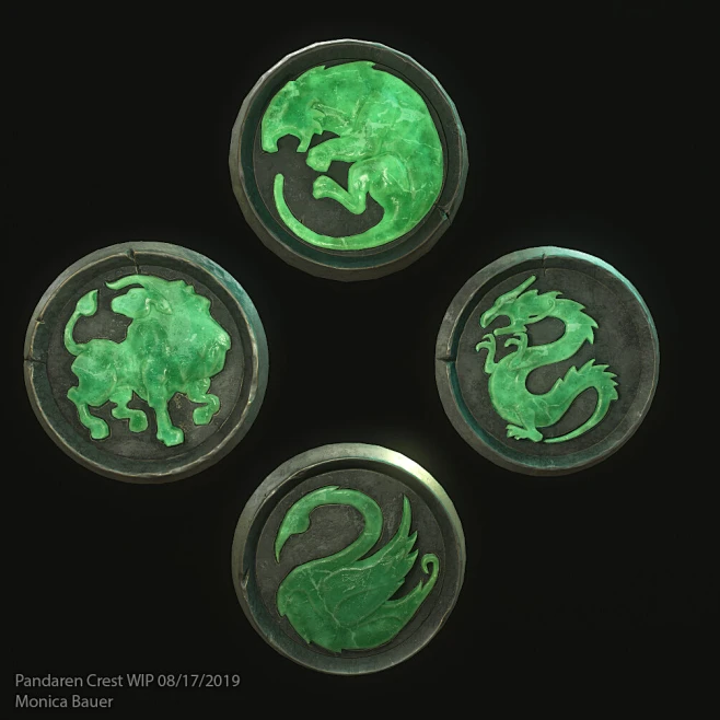 Jade Ornaments for Panderan Crest - Work In Progress , Monica Bauer ...