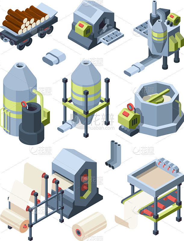 paper production set industrial making paper from