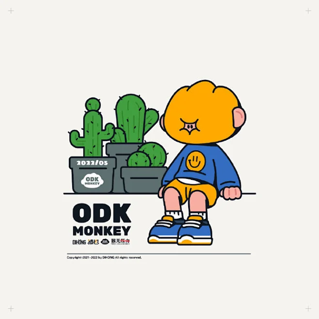 #微博公开课#国内插画师Di Hong以「ODK MONKEY」为主题创作了一组IP设计不管是主题插画，还是延展设计，这只小猴子的造型真是圆润又可爱，太适合出手办了～ -花瓣网