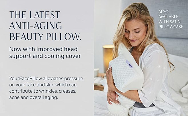 Amazon.com: YourFacePillow Cooling Beauty Pillow with Satin Case - Anti ...