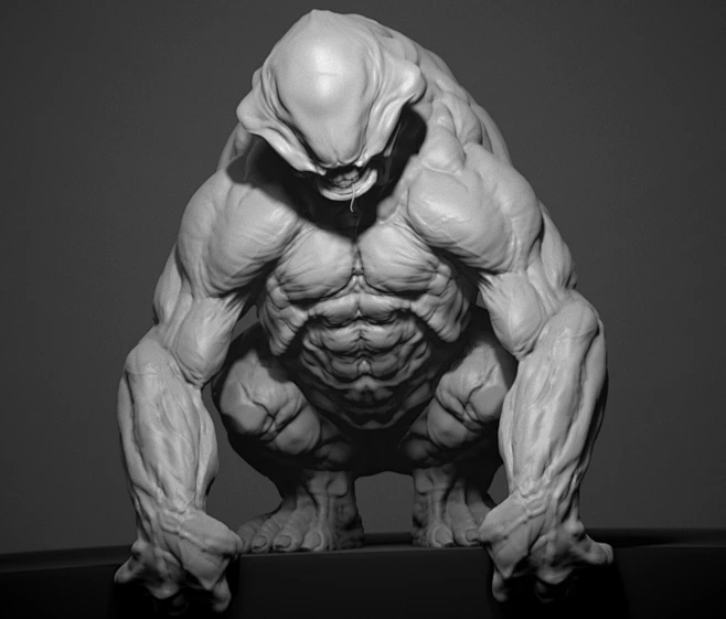 Monster, Łukasz Kamiński : ZBrush sketch to play around with organic ...