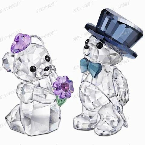 Yes I Do! 施华洛世奇 一对幸福的水晶小熊，适合送给新婚的亲朋好友，可以当情人节礼物，结婚纪念日也都合适 RMB:899-花瓣网