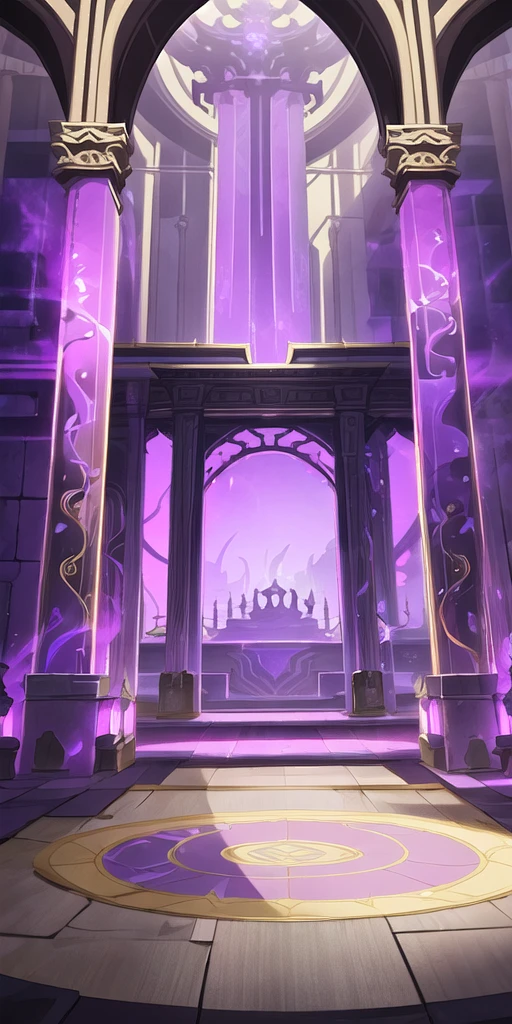 03379-7682608-zhantai,pillar,purple theme,purple fire,glowing,vines ...