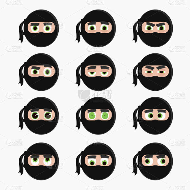 组的可爱忍者图释.