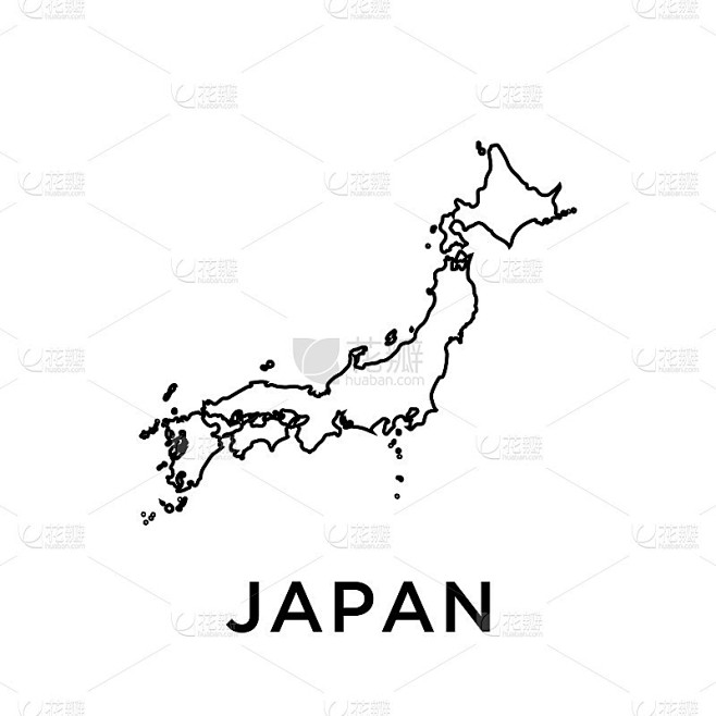 日本地图矢量设计模板