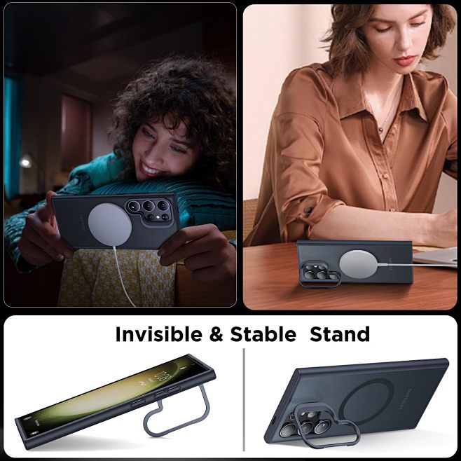 Amazon.com: Humixx for Samsung Galaxy S24 Ultra Case with Built-in Camera Ring Stand [Fit for ...