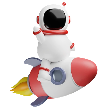 Astronaut spaceman on rocket 3D Illustration图片_素材*航天航空图片素材-花瓣网