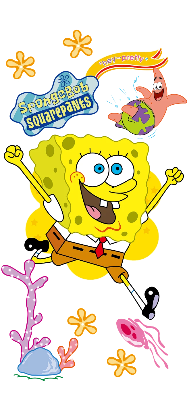 海绵宝宝派大星章鱼哥蟹痞海绵宝宝插画-02_爱给网_aigei_com-花瓣网