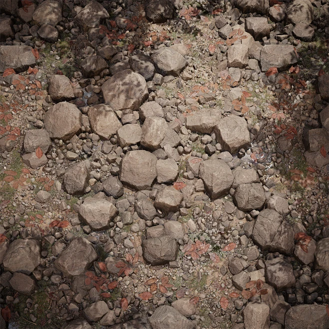 Riverbed Rock Material - Substance Designer-花瓣网